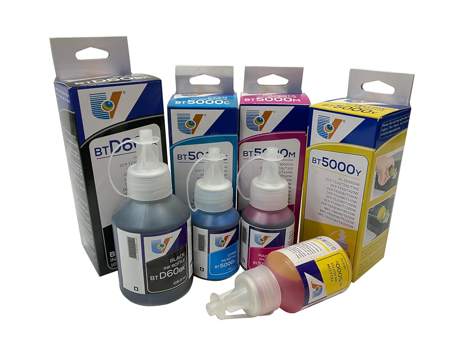 SDS Ink Refill Compatible for Brother T Series BT6000BK, BT5000 Used in ...