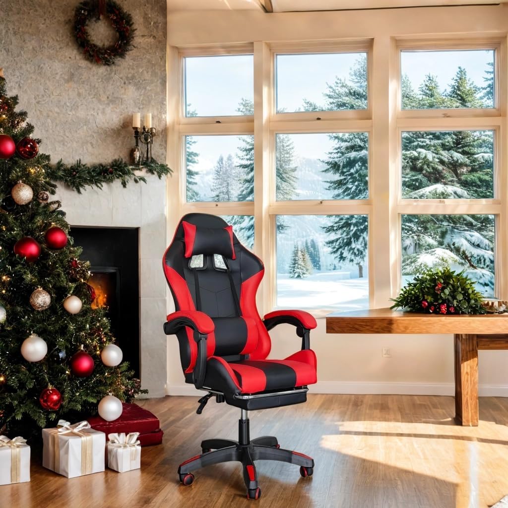 Amazon.com: Gaming Chair, Computer Competition Chair with Footrest ...