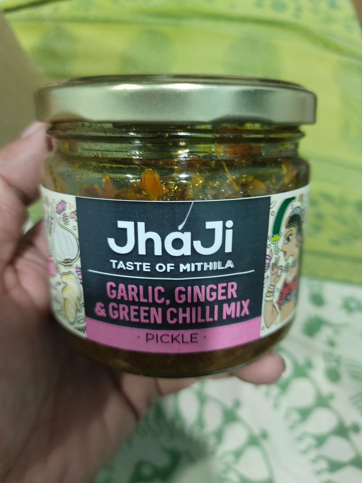JhaJi - Taste of Mithila Garlic, Ginger, Chilli Mix Pickle | Lahsun Adrak Mirch Ka Achar ...