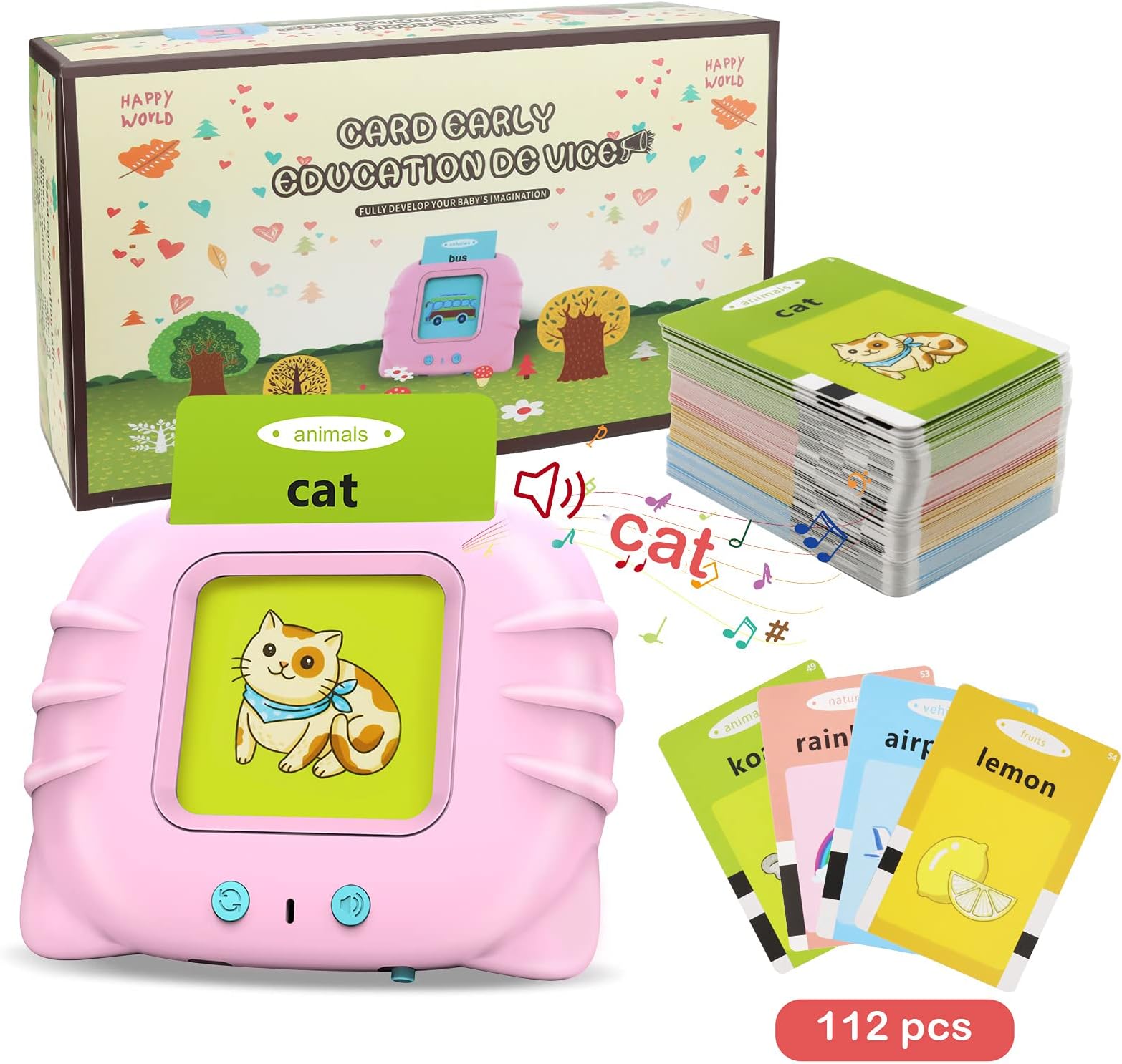 AM ANNA Flash Cards for Toddlers, 224 Words Flashcard Learning toys for ...