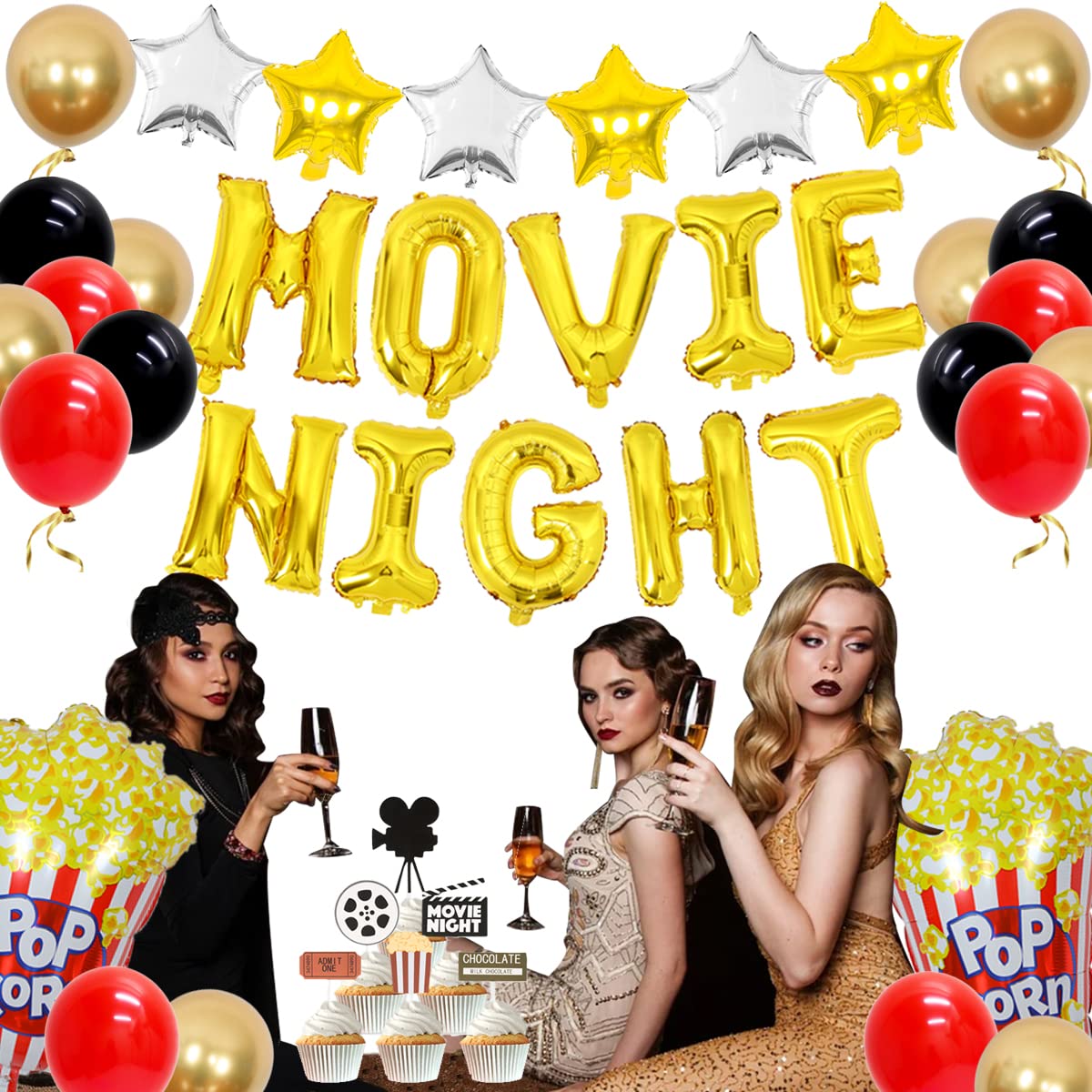 Movie Night Themed Party Decorations Hollywood Red Carpet Party ...
