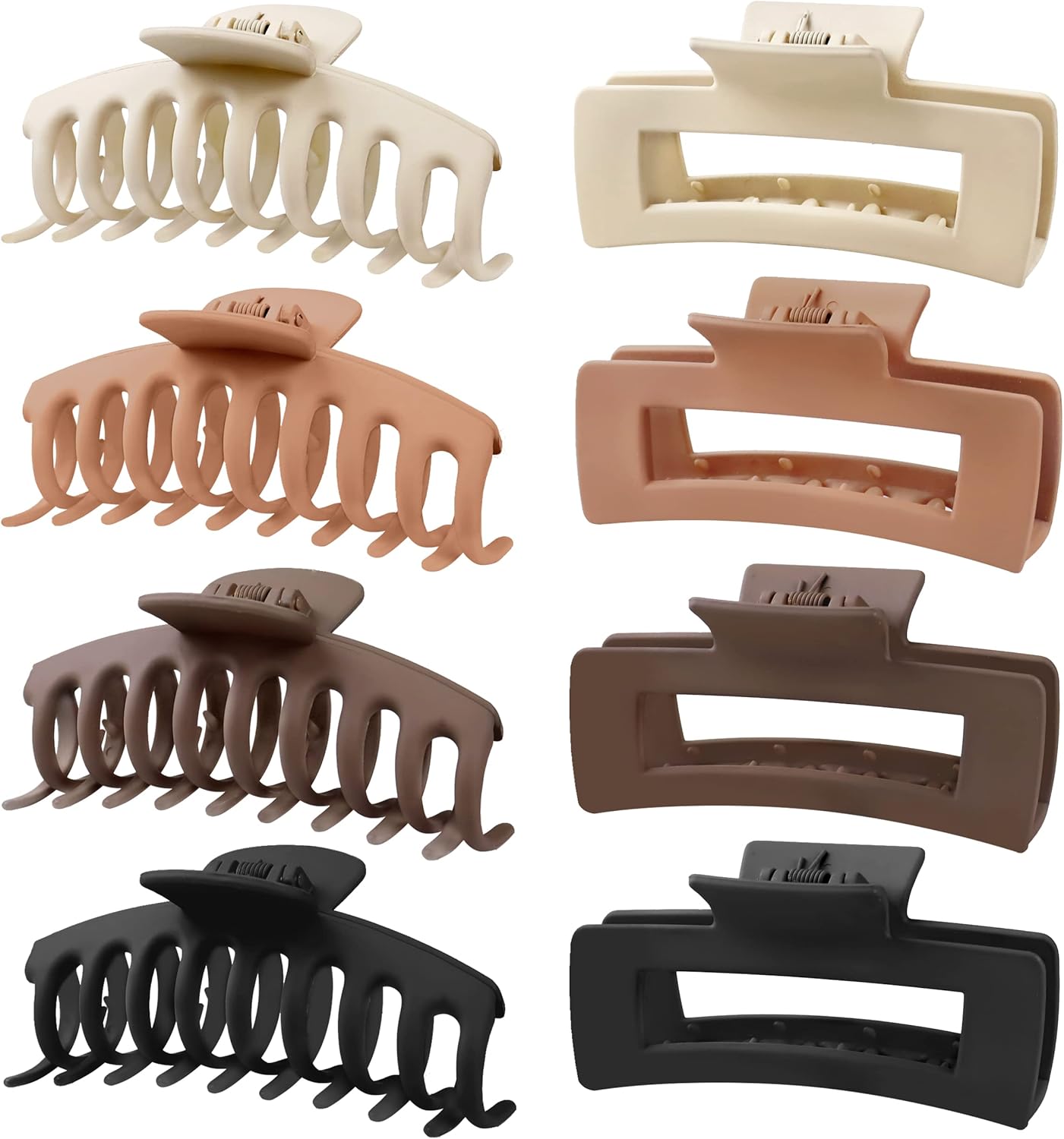 Kavya 8 Pinces Cheveux Femme Grande, 10.5cm Antidérapantes Noir Pinces ...