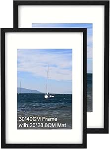 Szyeequoo 30x40 Picture Frame 2 Sets,Picture Frames 30CMx40CM with Mat ...