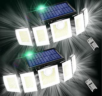 Solar Lights Outdoor Waterproof Motion Sensor - 3000 Lumens 5-Head ...