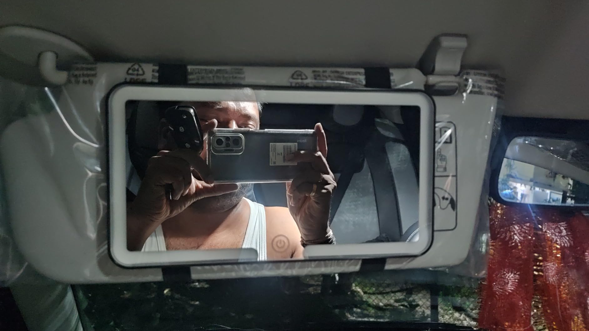 Upgrade Car Sun Visor Vanity Mirror,Big Led Car Mirror with 3 Light ...