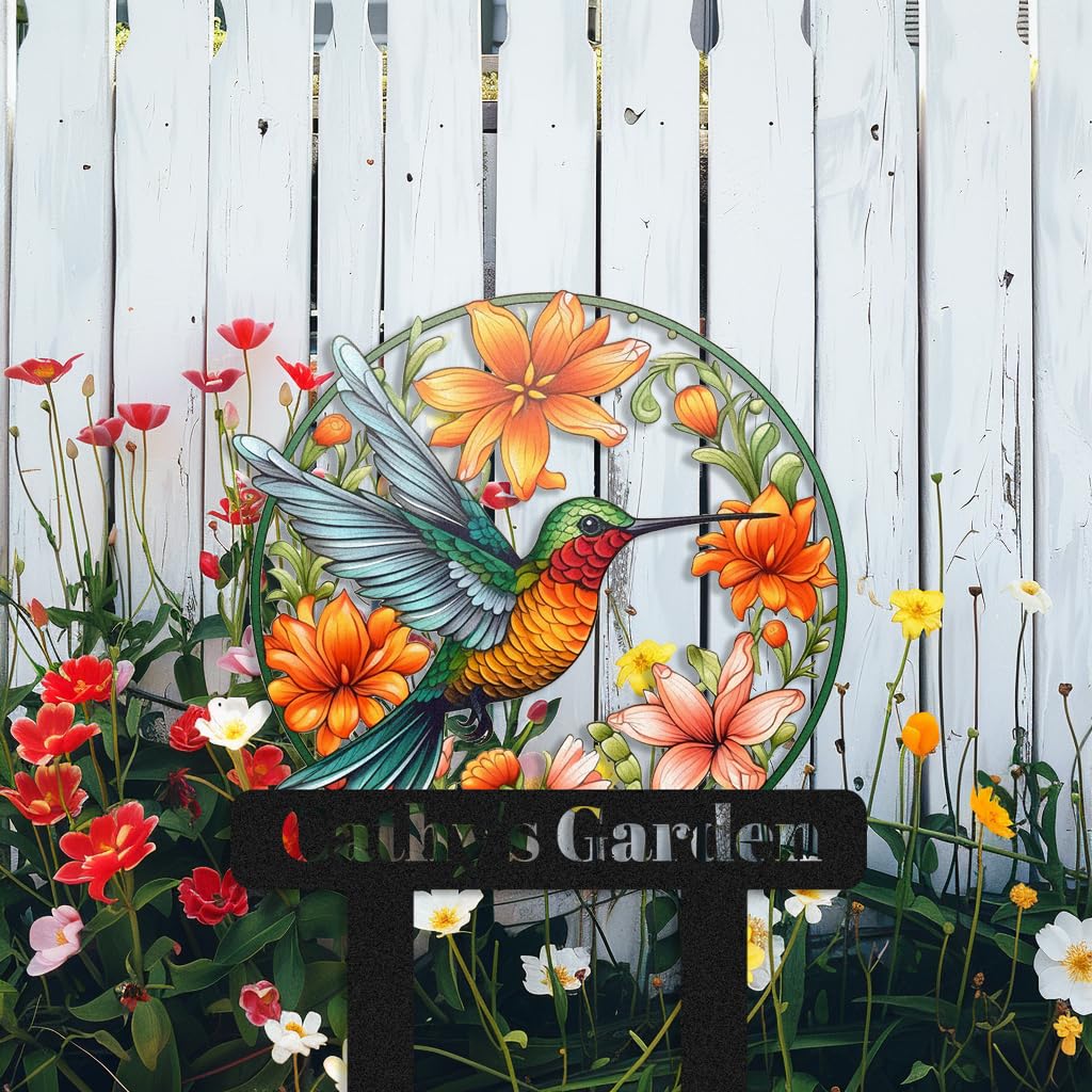 Hummingbird Garden Sign Welcome Stake – Easters Landscape Supplies