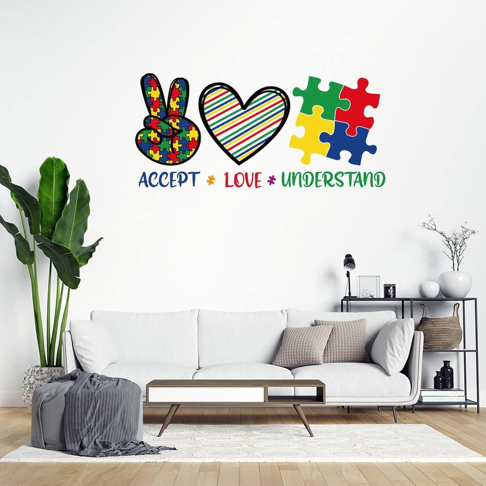 Amazon.com: Accept Love Understand Vinyl Wall Decal Autism Awareness ...