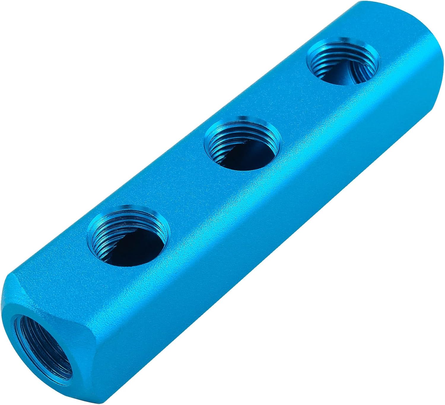 Murtenze 1Pc 1/4" 3 Ways Aluminum Air Manifold Block,Pneumatic ...