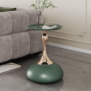 Amazon.com: AMHDDT Green Round Side Table for Small Spaces, Small End ...