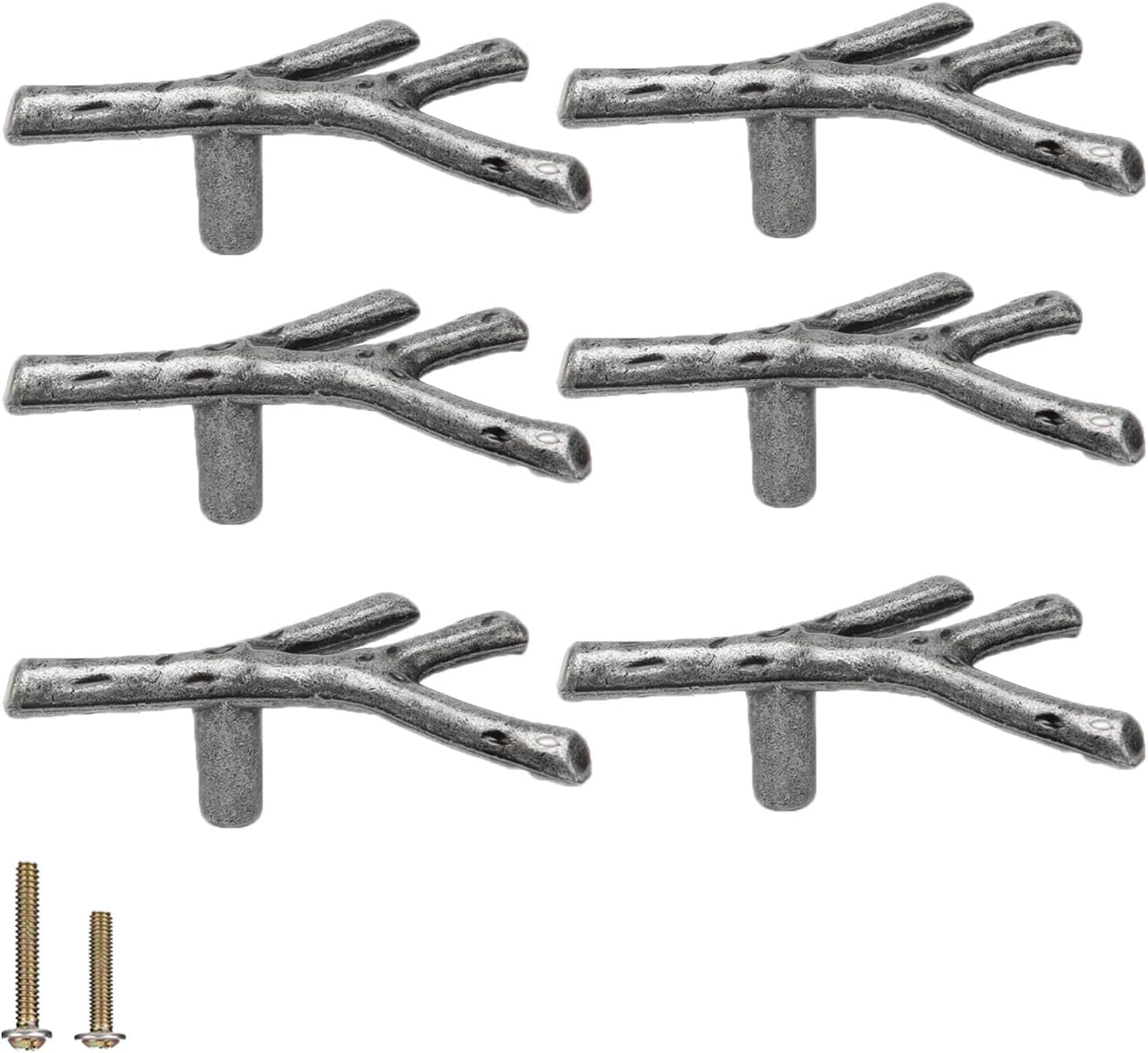 GDQLCNXB Branch Knob 8pcs Black Vintage Tree Twig Branch Cabinet Knobs ...