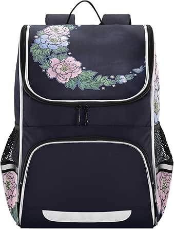 ISAOA Bellissimo zaino romantico per bambini con fiori e lune, zaino ...