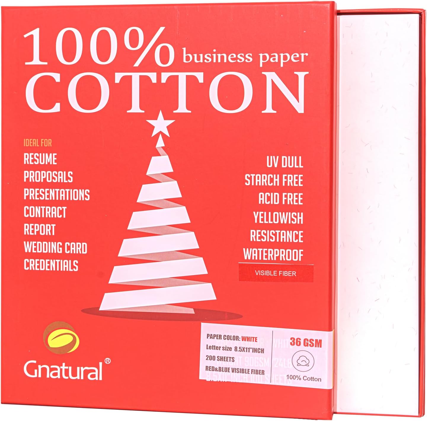 Amazon.com : 100% Cotton Paper, Premium Business Paper, 8.5x11 Inch ...