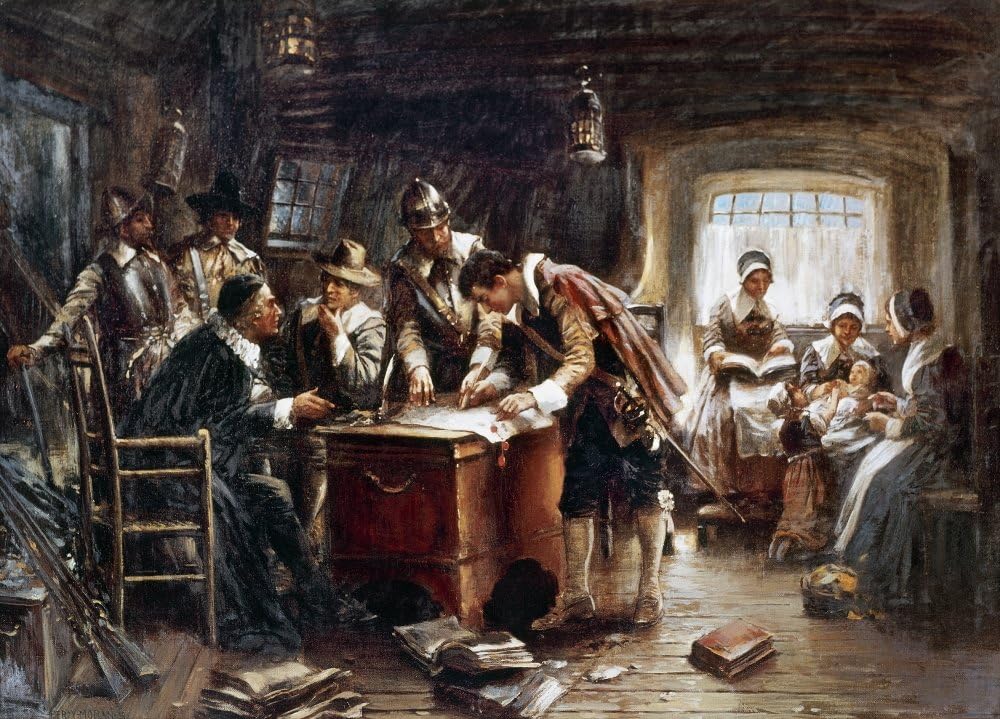 Amazon.com: Mayflower Compact 1620 Nthe Pilgrims Signing The Compact ...