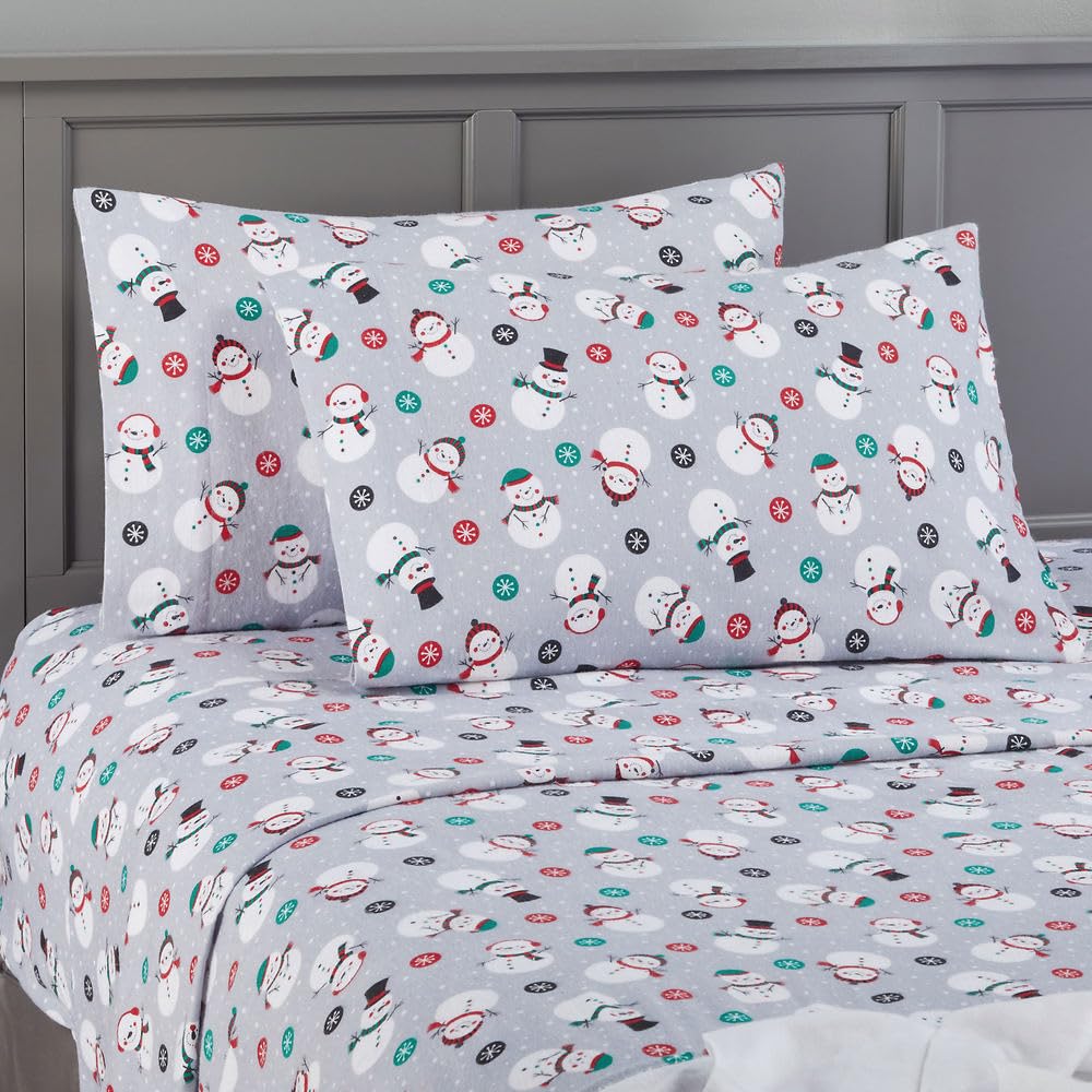 Amazon.com: Stoneberry Home Cotton Flannel Sheet Set Queen Cotton ...