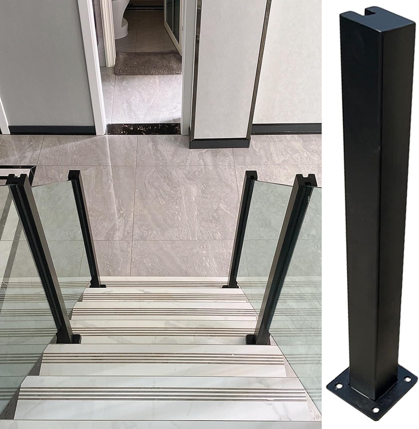 Handrails Stair Spindle Stairs Glass Railing Post System for 10 - 12 mm ...