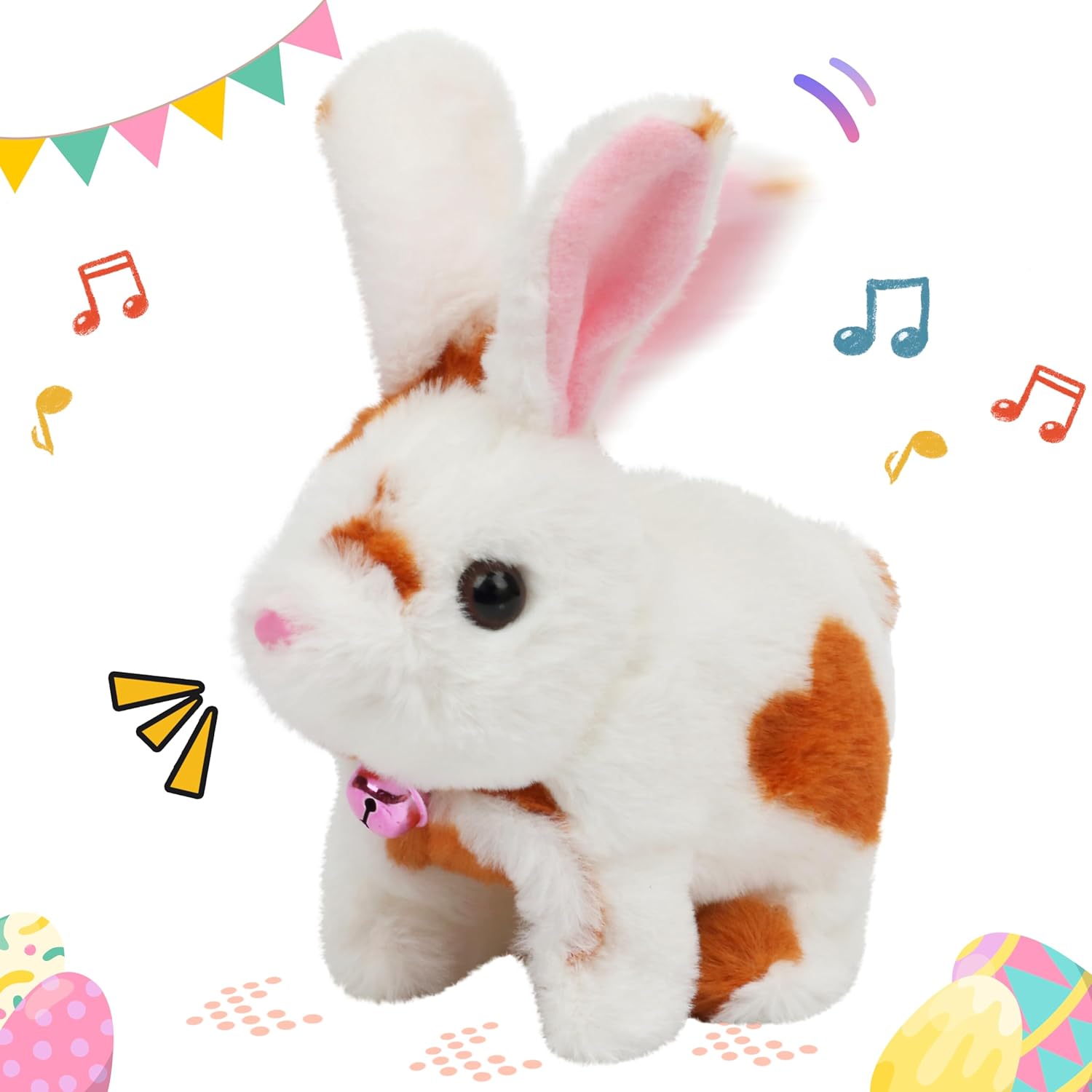 Amazon.com: Easfan Walking Bunny Stuffed Animal Interactive Jumping ...