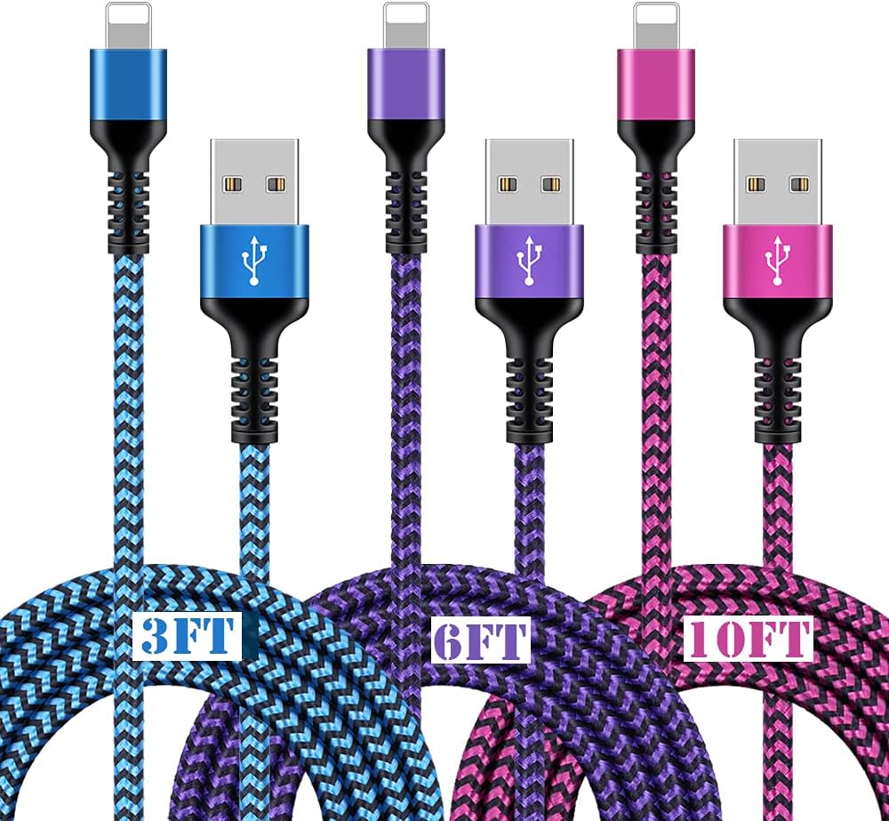 Amazon.com: RoFI Compatible Phone Cable, [2Pack] 4FT Nylon Braided Fast ...