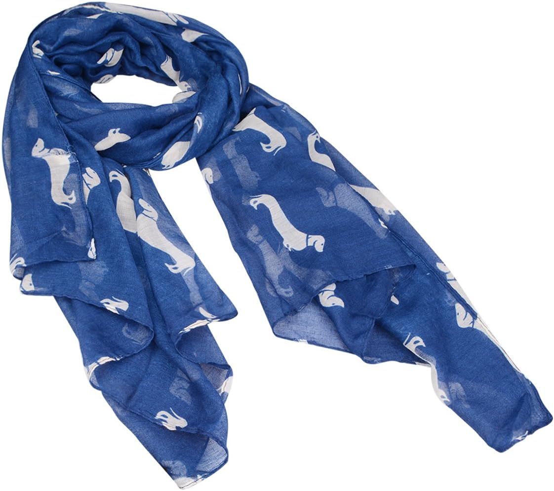Fashion 9 Color Animal Dachshund Dog Print Scarf Pashmina Women Scarves ...