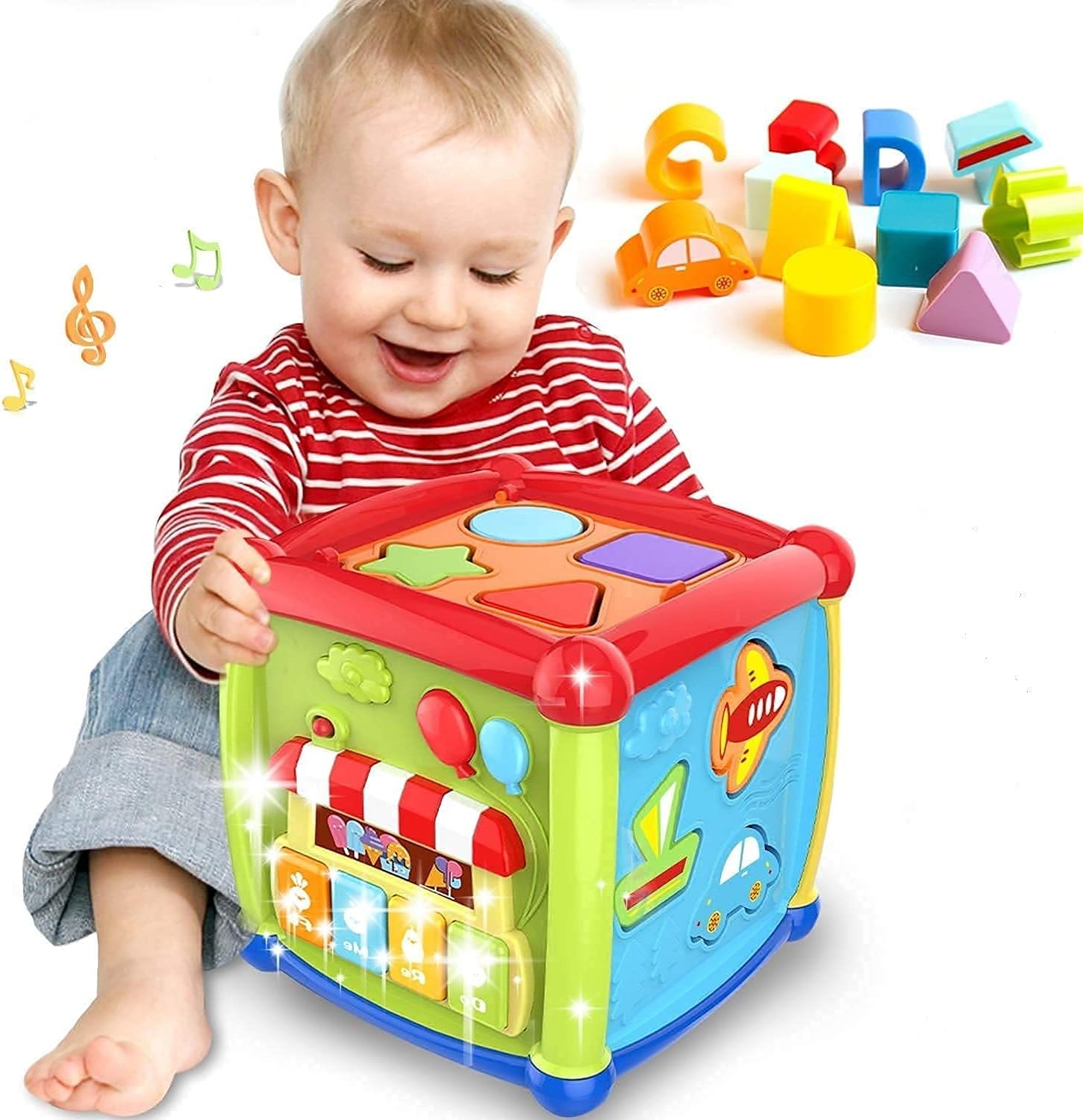 REAVIAN® Activity Cube Baby Toy for 6 to 12 Months, Toddler Piano ...