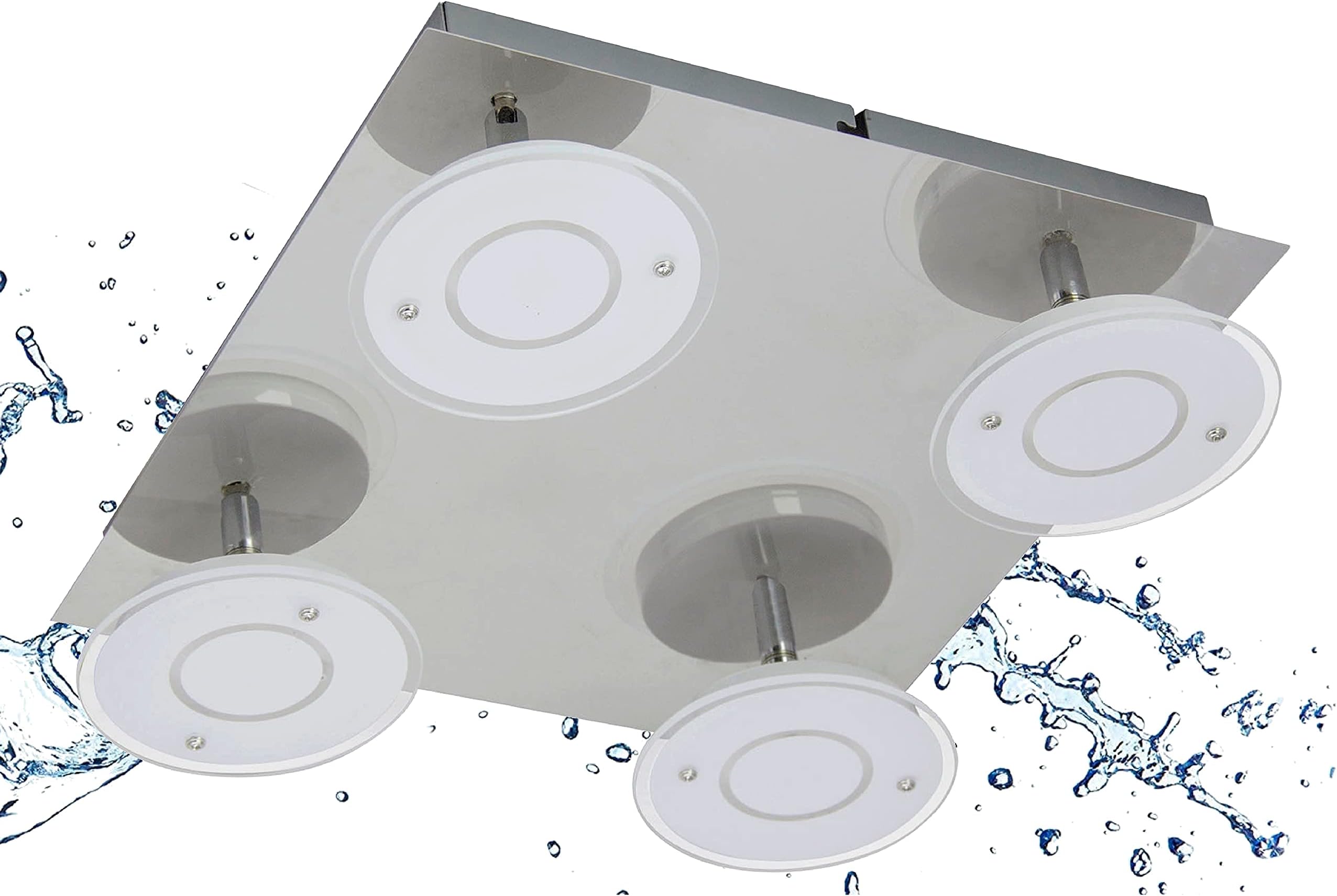 Trango Design 4-flammig 2116 LED Bad Deckenleuchte IP44 Deckenstrahler ...
