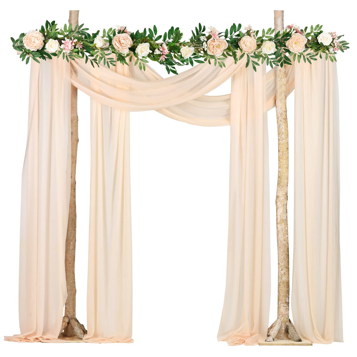 Snapklik.com : DearHouse 2 Panel Wedding Arch Draping Fabric,29.5 x18Ft ...