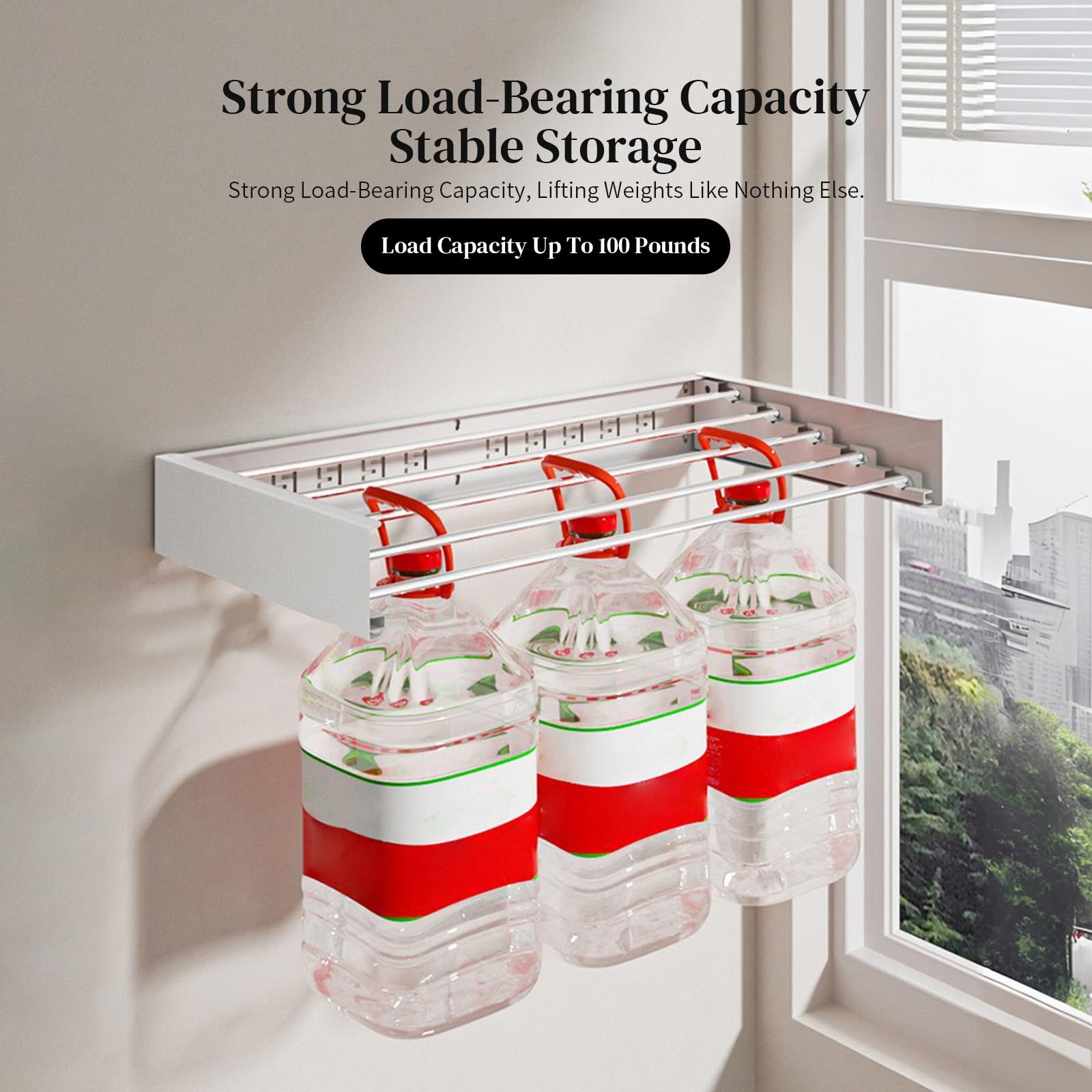 Snapklik.com : YYW Laundry Drying Rack Foldable, Wall Mounted Clothes ...