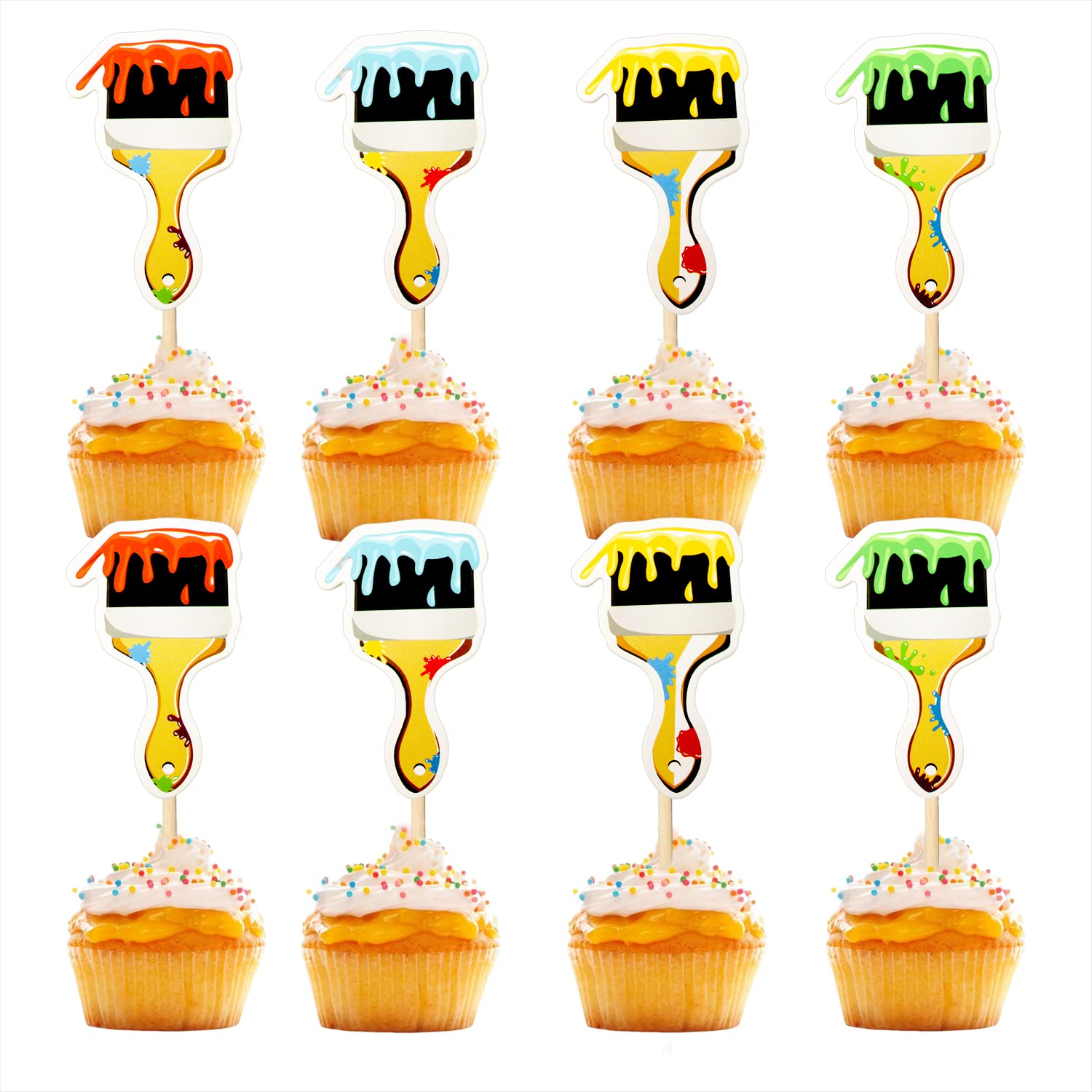 Art Party Cupcake Toppers