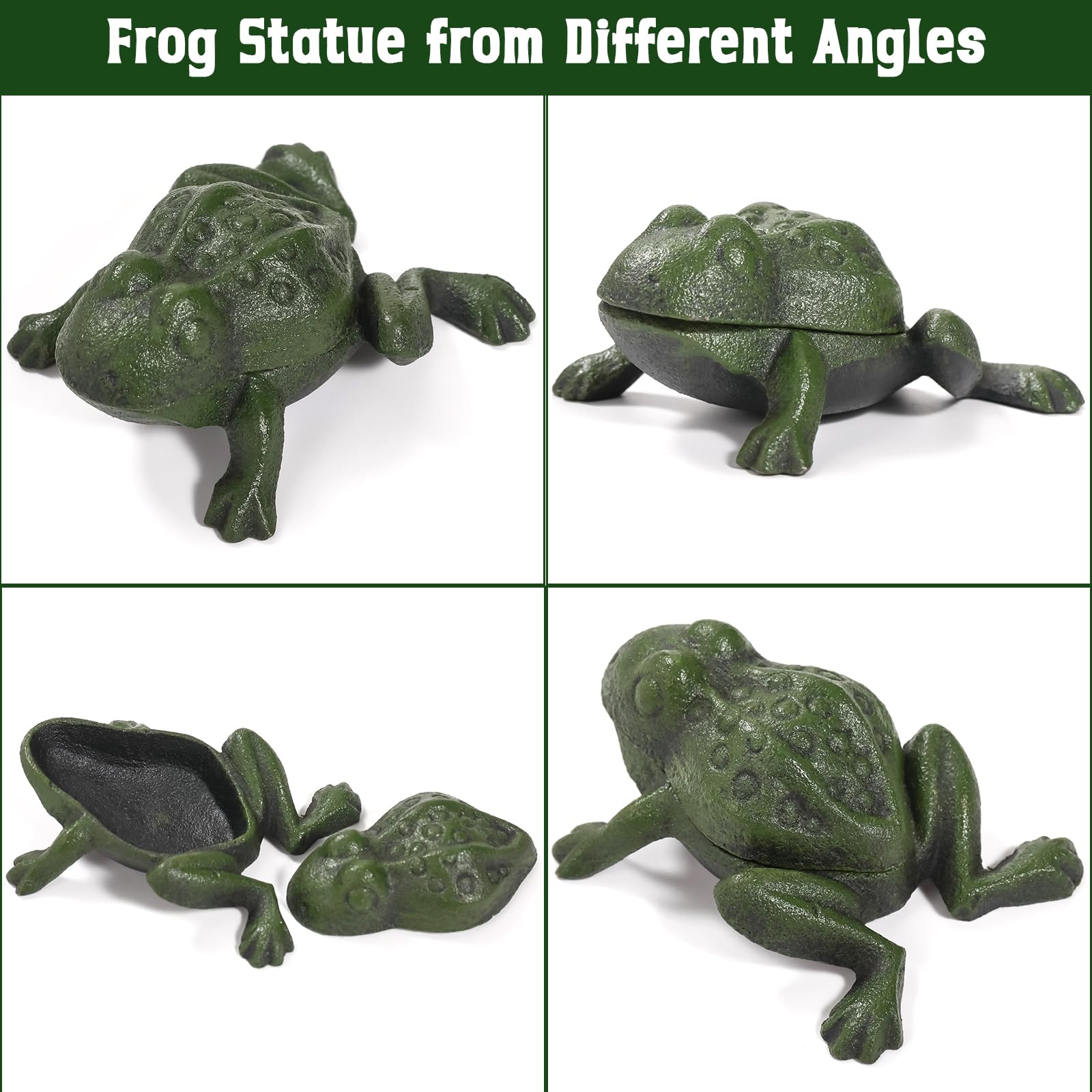 Snapklik.com : Cast Iron Frog Key Hider, Decorative Outdoor Hidden Keys ...