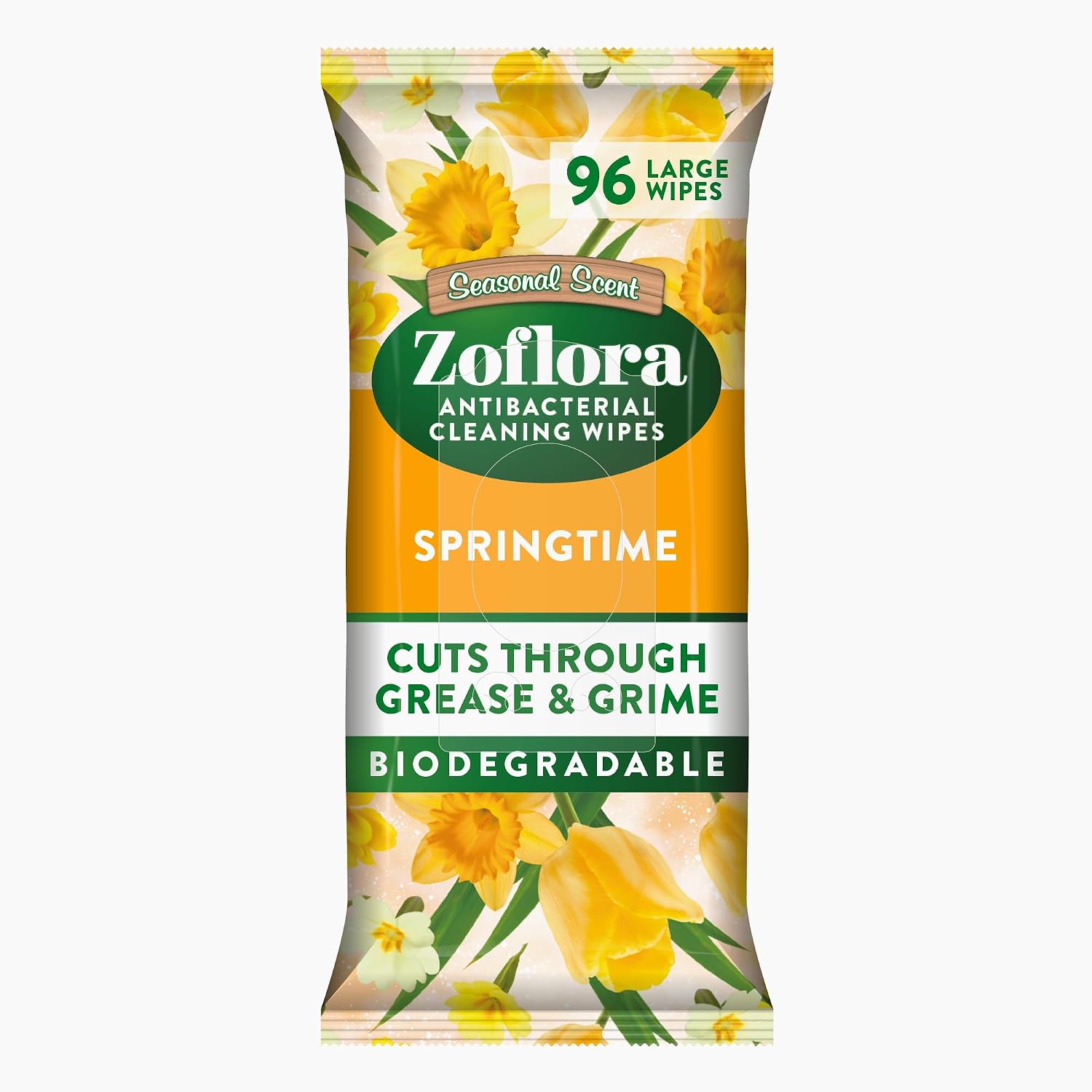 Zoflora Springtime Biodegradable Wipes, Antibacterial Multi-surface ...