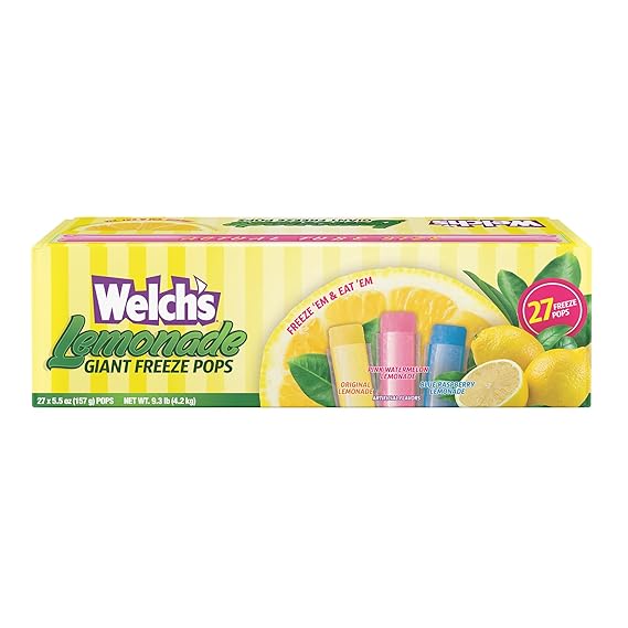 Amazon.com: Kisko Freezies Welch's Jumbo Ice Pops 5.5 Ounce, Bulk ...