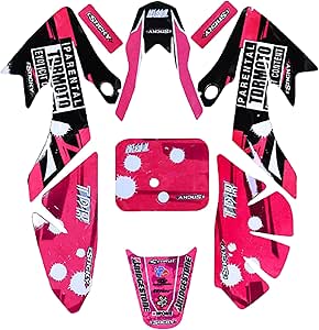 Amazon.com: 91.SCS Full set Pink Decals Graphics Sticker for CRF50 PIT ...