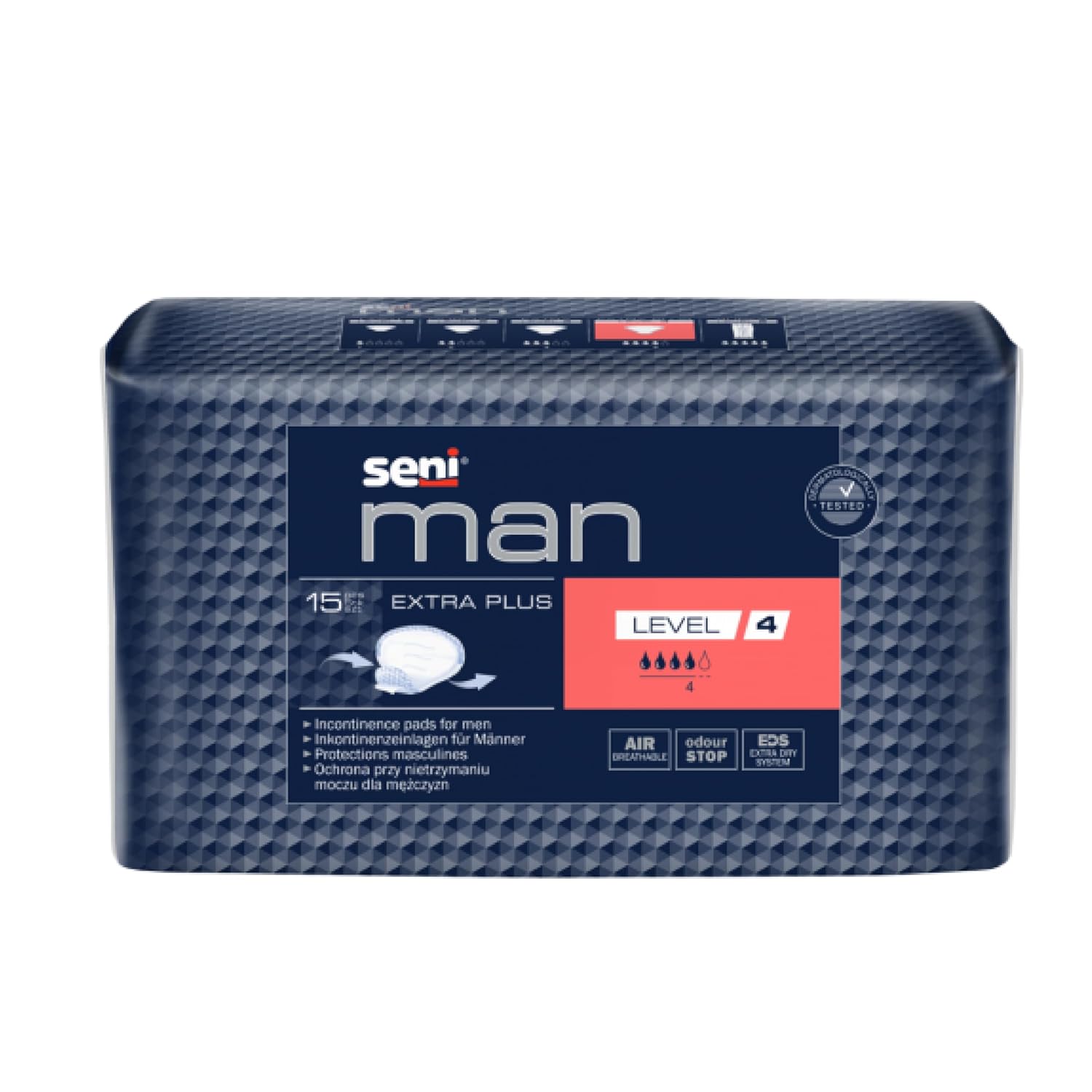 Seni Man Bladder Control Extra Plus Pads - 15 Pieces | Highly ...