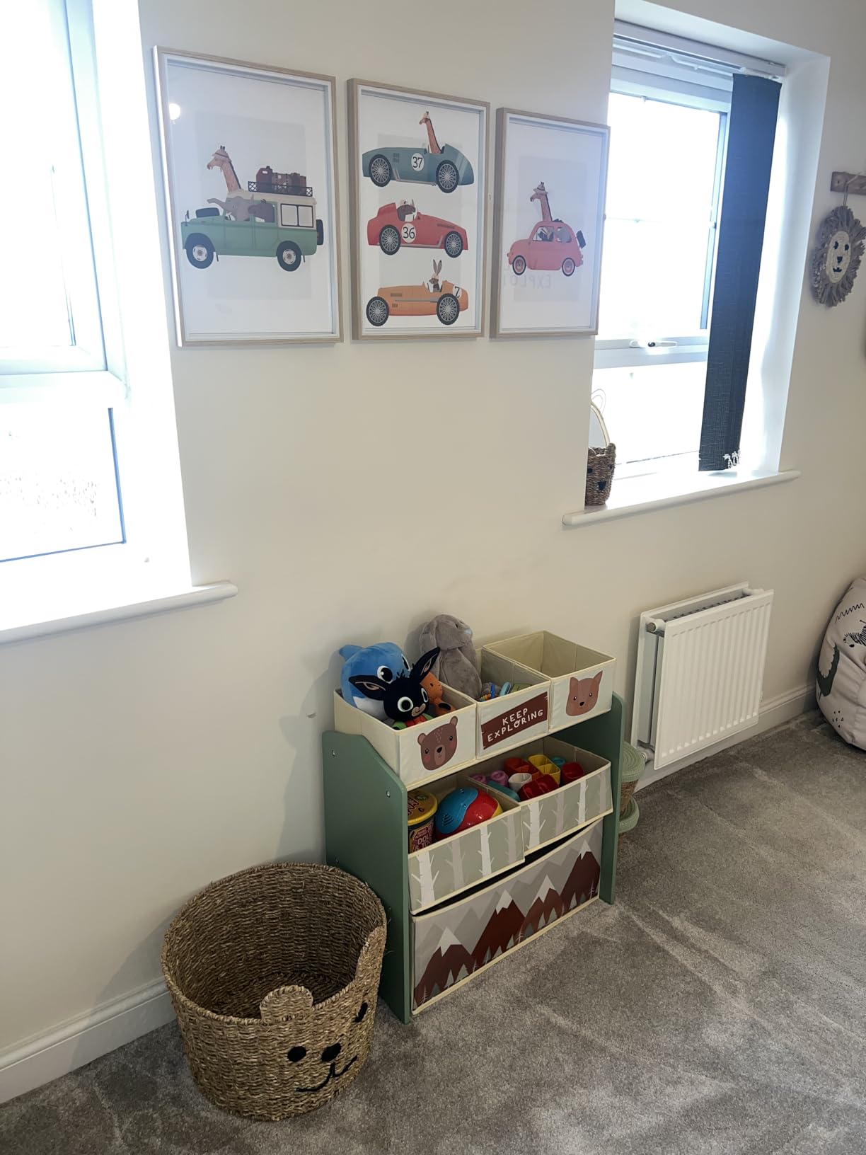 ZONEKIZ Kids Storage Unit, Childrens Toy Storage Organiser, with 6 ...