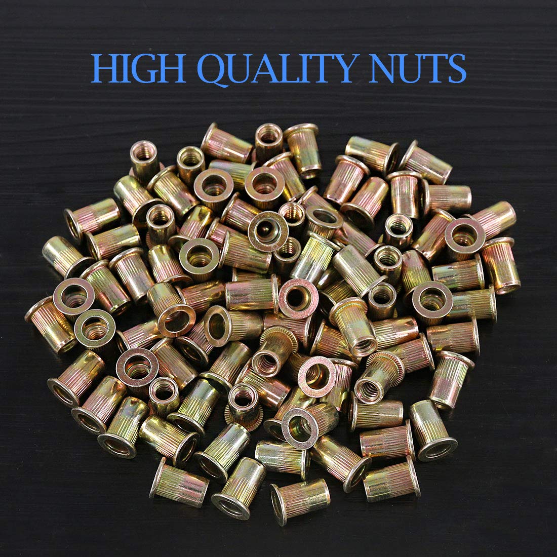 Snapklik.com : Glarks 100Pcs 1/4"-20UNC Zinc Plated Carbon Steel Rivet ...