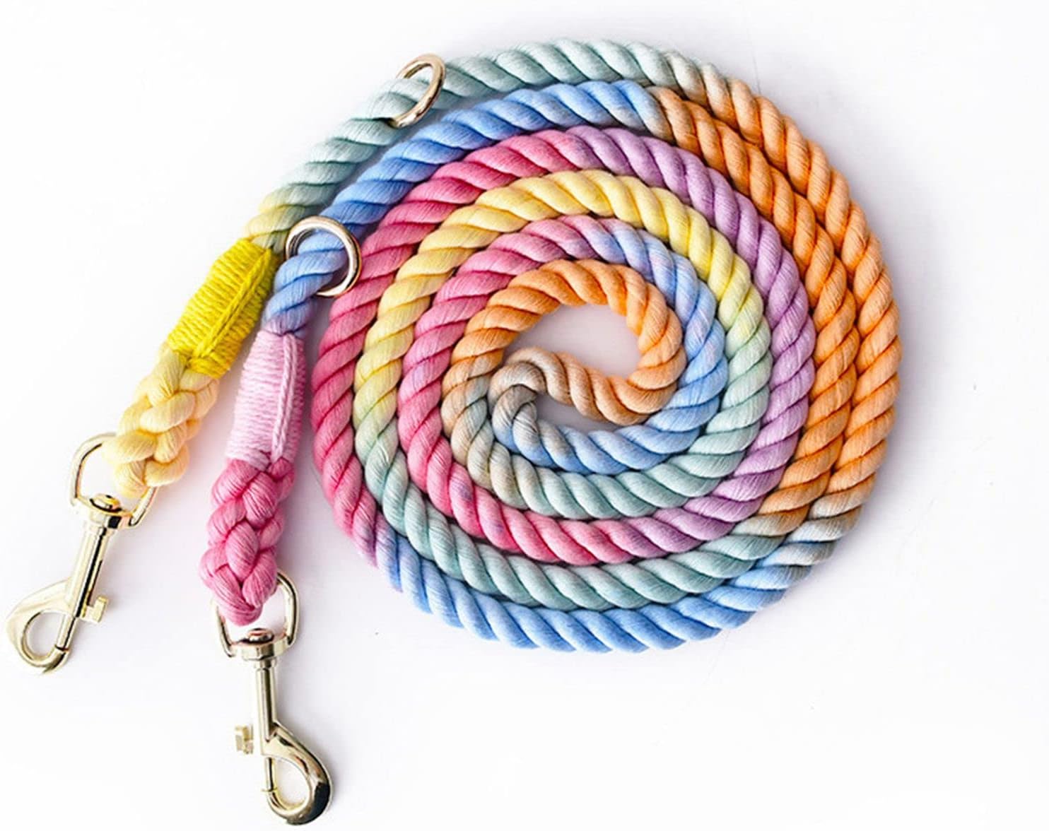 Amazon.com : KUDOS Handmade Braided Cotton Dog Leash with Removable ...