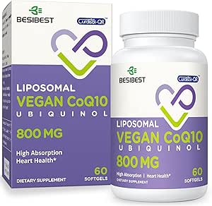Amazon.com: Liposomal Ubiquinol CoQ10 800 MG Softgel, High Absorption CoQ10 Ubiquinol Supplement ...