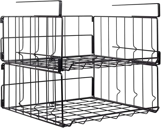 Amazon.com - Resulzon 2-Pack Steel Under Cabinet Shelf Basket Organizer ...