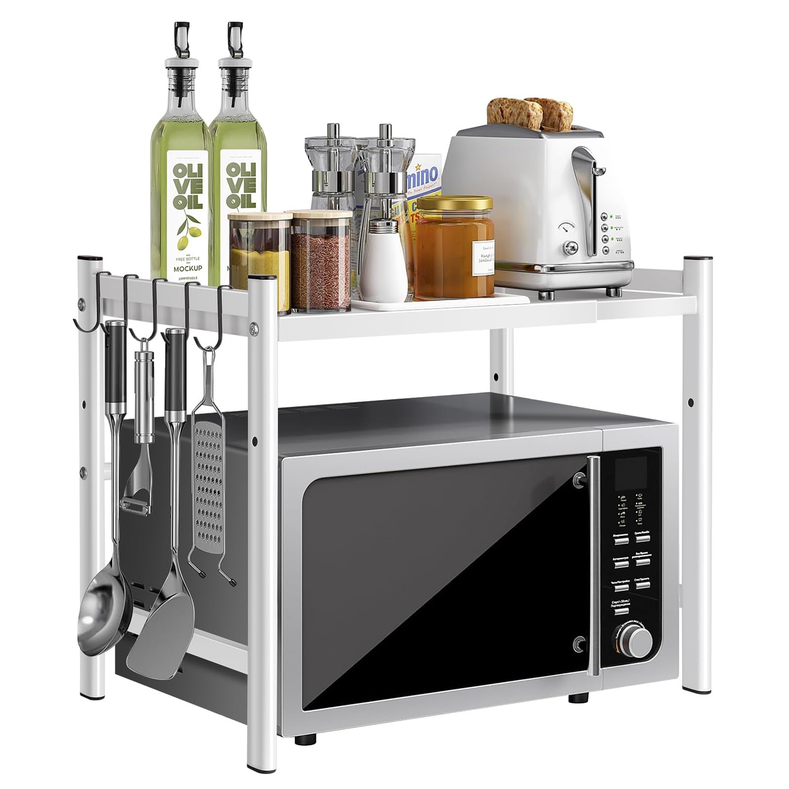 Amazon.com - ByNaRIX Microwave Stand Countertop, Expandable Microwave ...