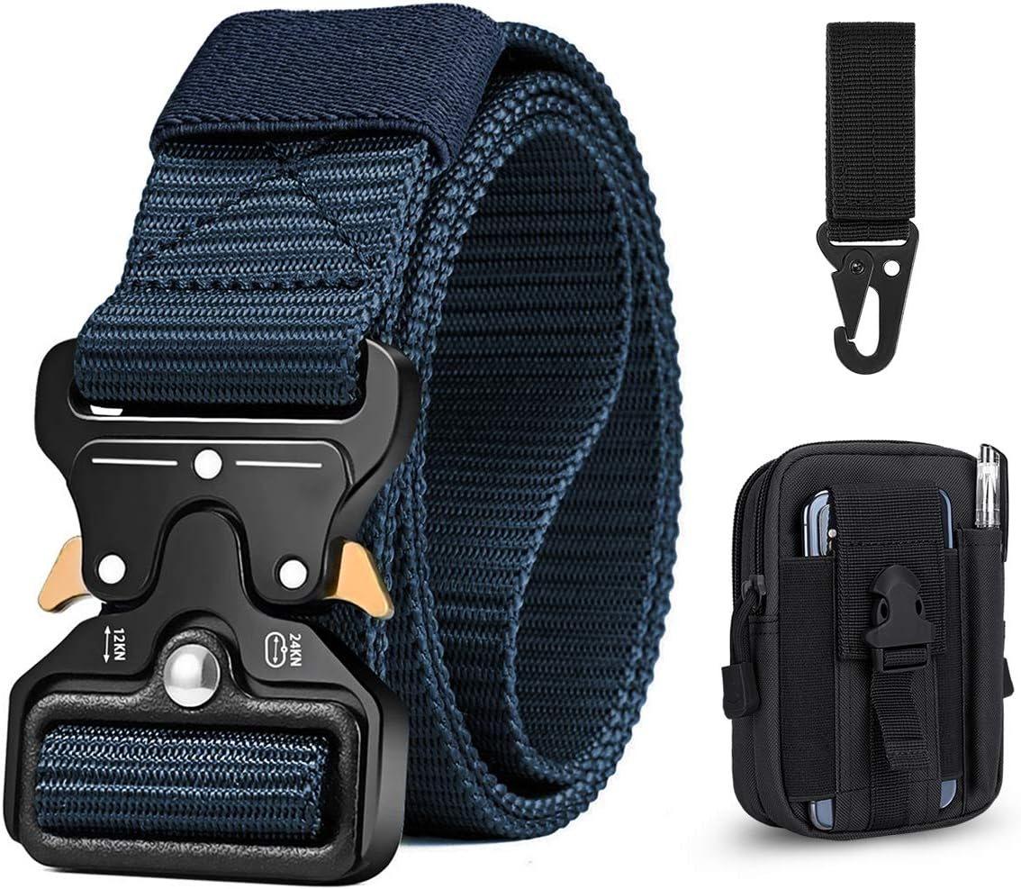 BESTKEE Tactical Belt for Men, 1.5" Military Nylon Work Belt with Quick ...