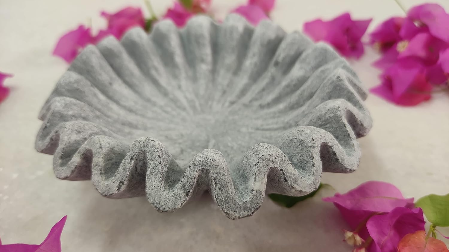 Amazon.com: Grey Marble Bowl Fruit Bowl, Stone Bowl Decorative Bowl ...