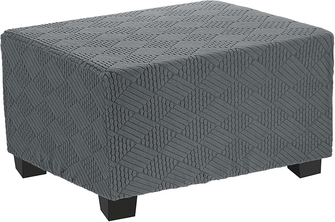 Amazon.com: uxcell Stretch Foot Stool Cover Stripe Square Foot Stool ...