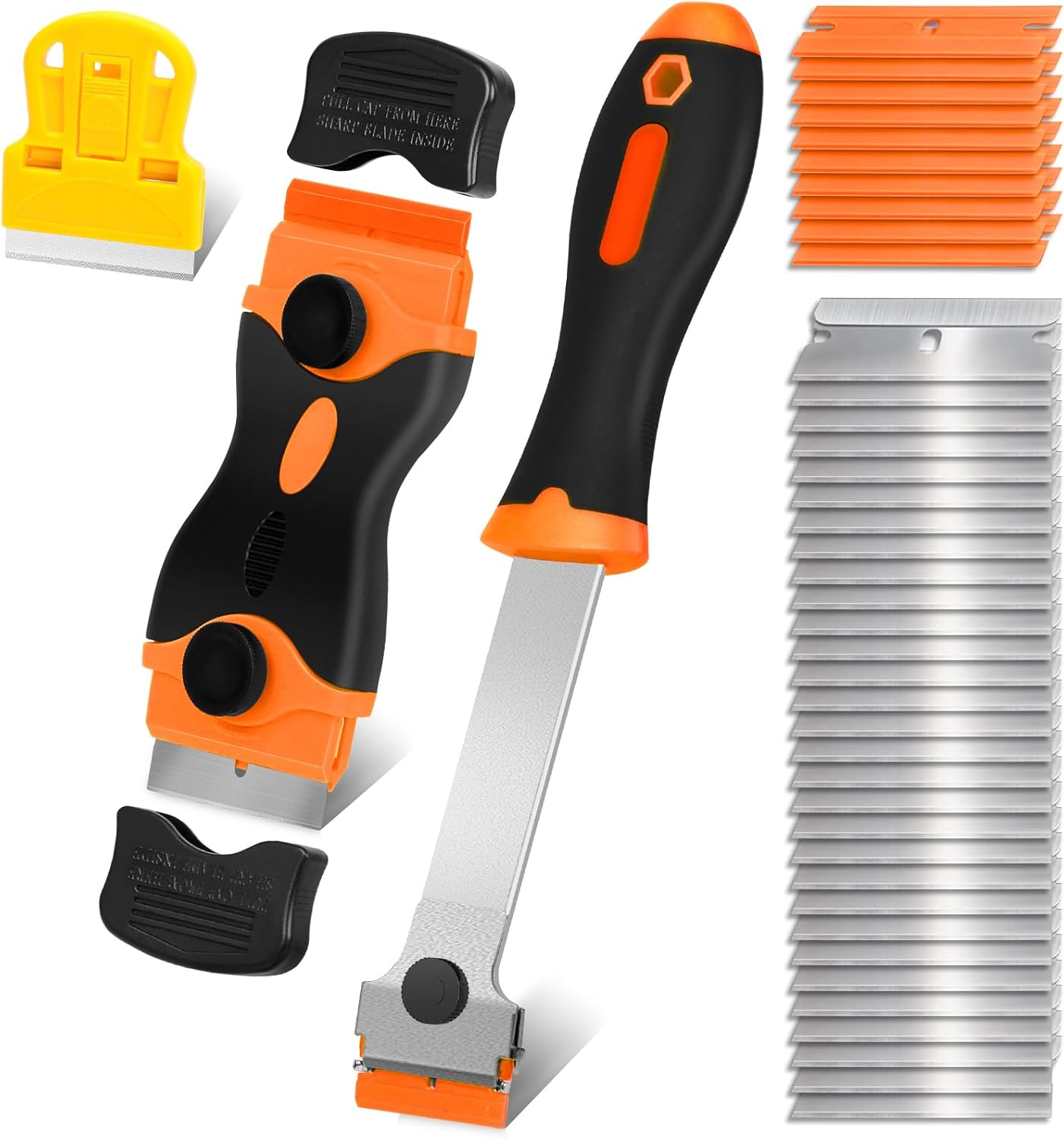 Amazon.com: Eeauld Razor Blade Scraper,3Pcs Orange Razor Scrapers Tool ...