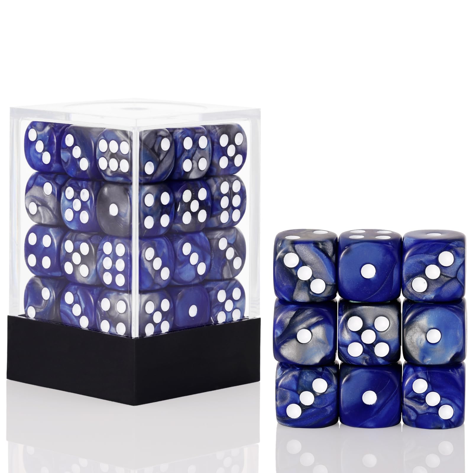 Amazon.com: 36 Pieces 12mm 6 Sided Mini Dice Set,Two Colours D6 Game ...