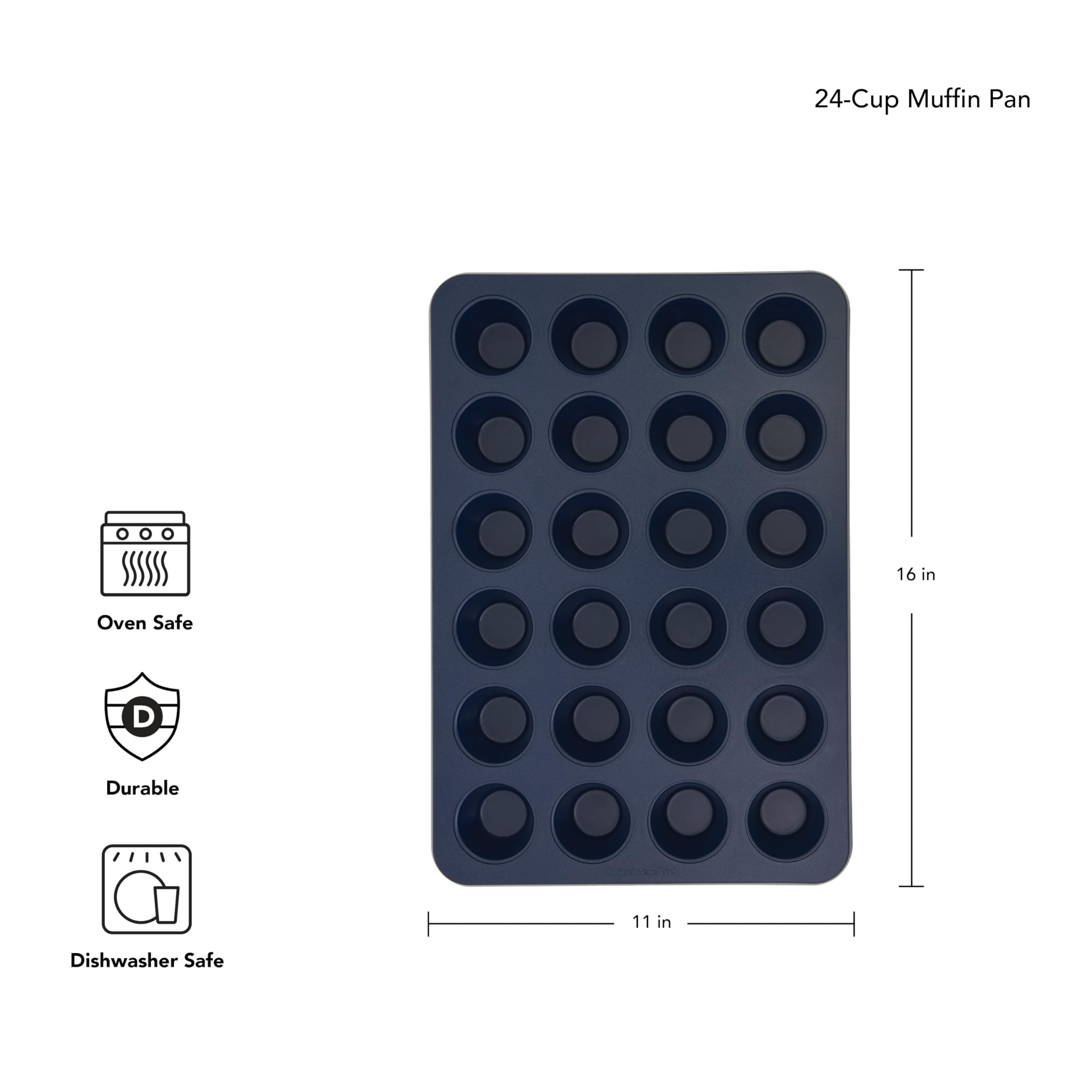 Snapklik.com : KitchenAid 24-Cup Nonstick Aluminized Steel Mini Muffin Pan