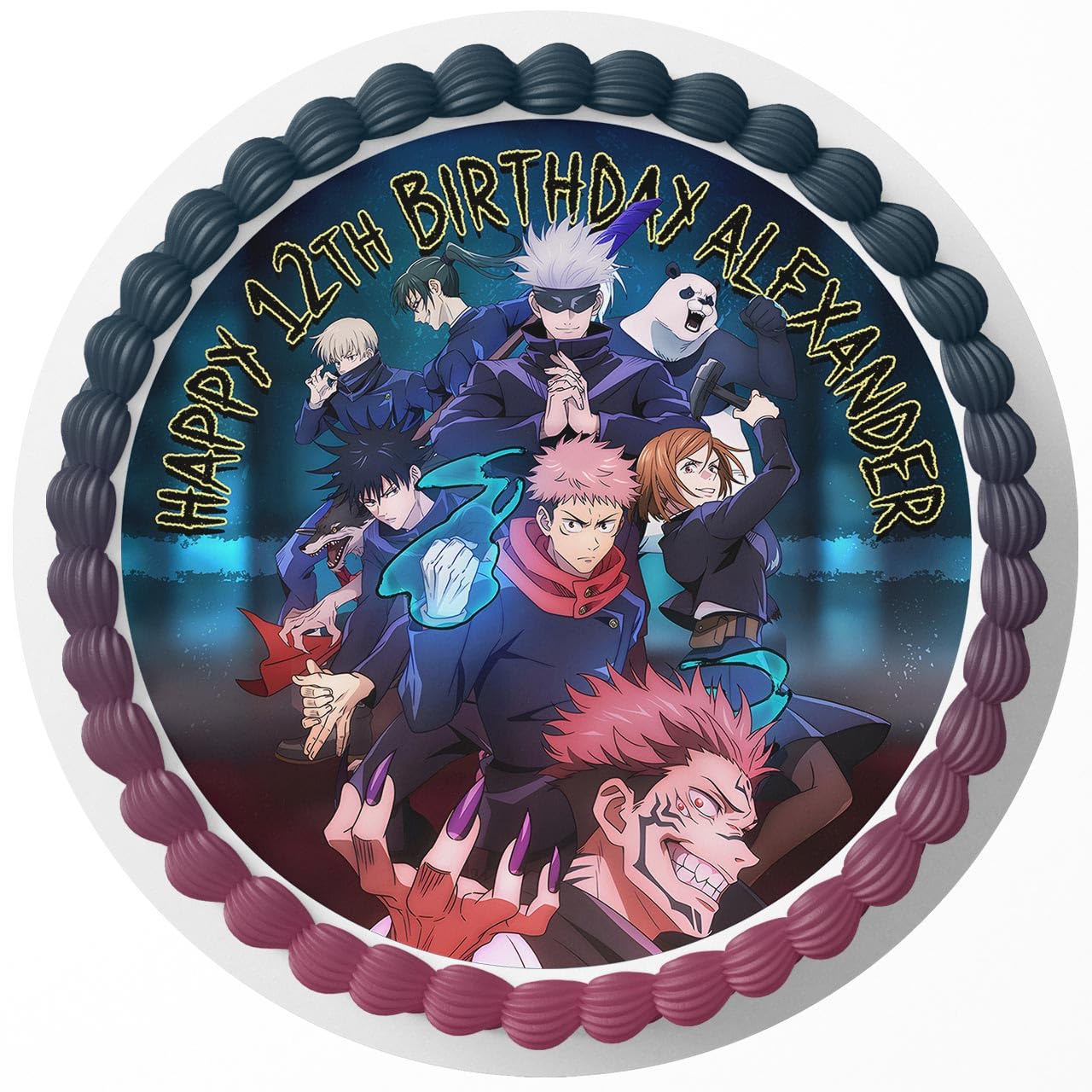 Buy Generic Jujutsu Satoru Gojo Kaizen Edible Cake Topper Sheet Image ...