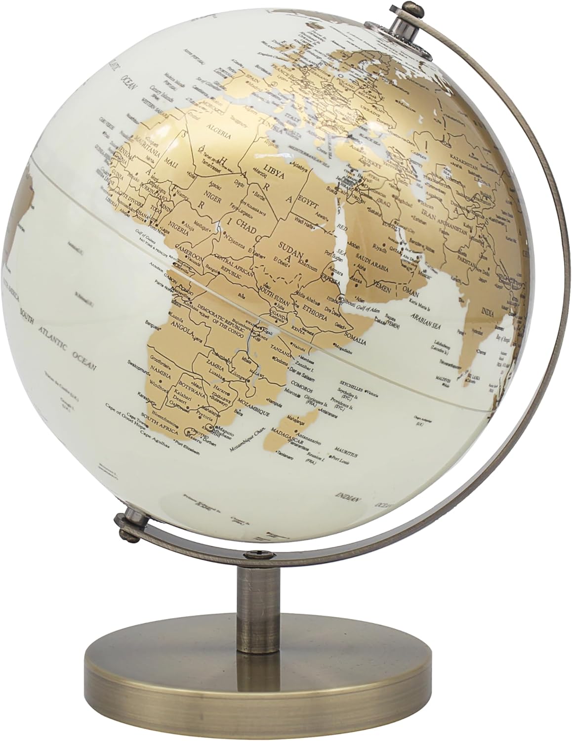 The Leonardo Collection Globe Cream & Gold 15cm For Home & Office ...