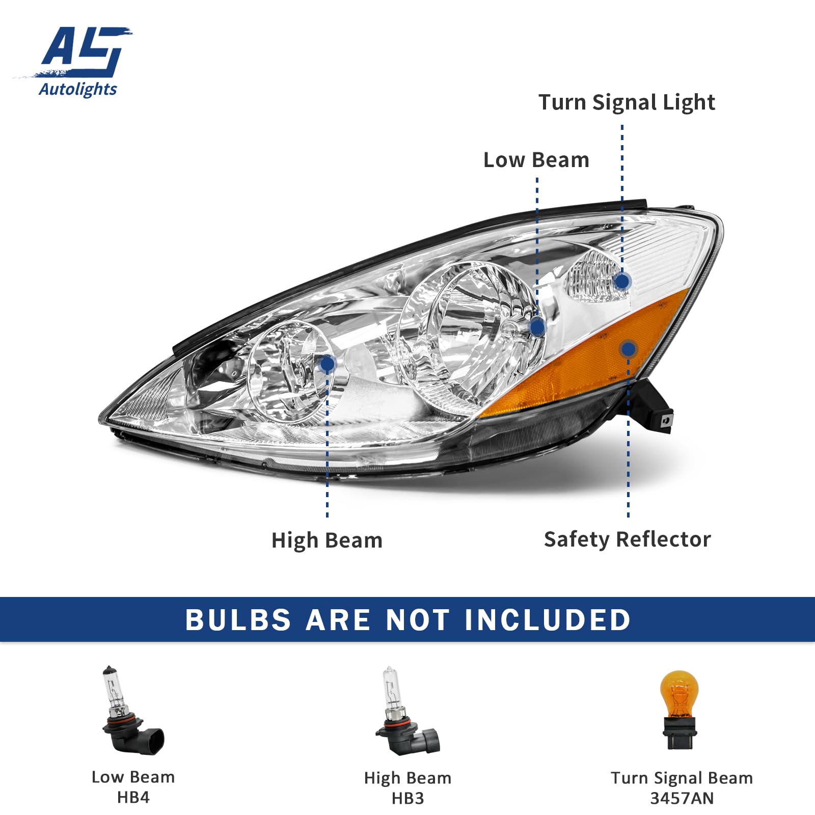 Snapklik.com : AS Headlight Assembly For 2006 2007 2008 2009 2010 ...