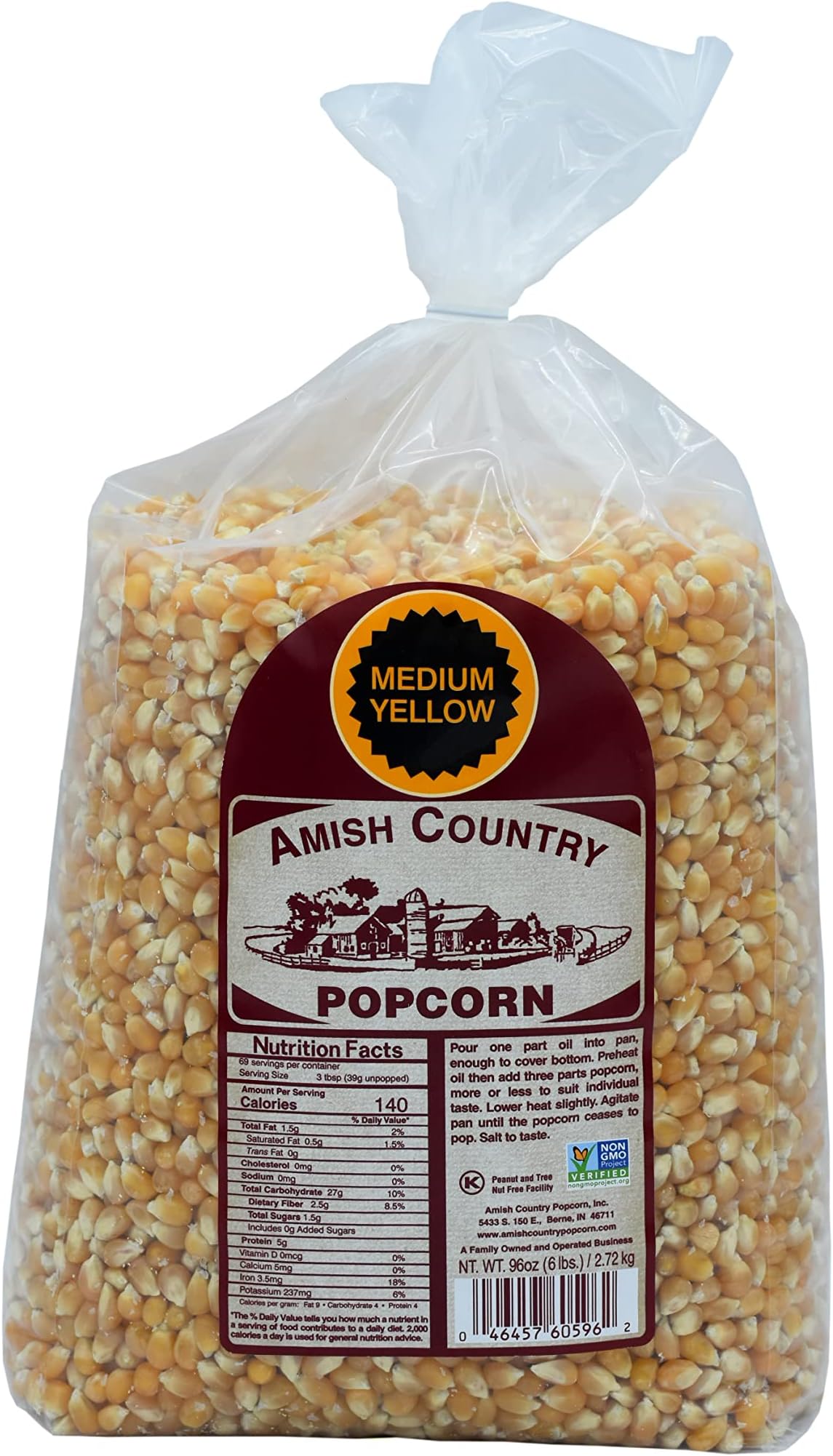 Amazon.com: Amish Country Popcorn | 1 lb Bag | Baby White Popcorn ...