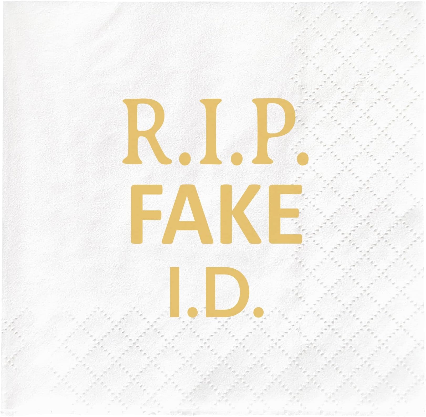 Amazon.com: Joyiou RIP FAKE ID Napkins, 21st Birthday Decorations Party ...
