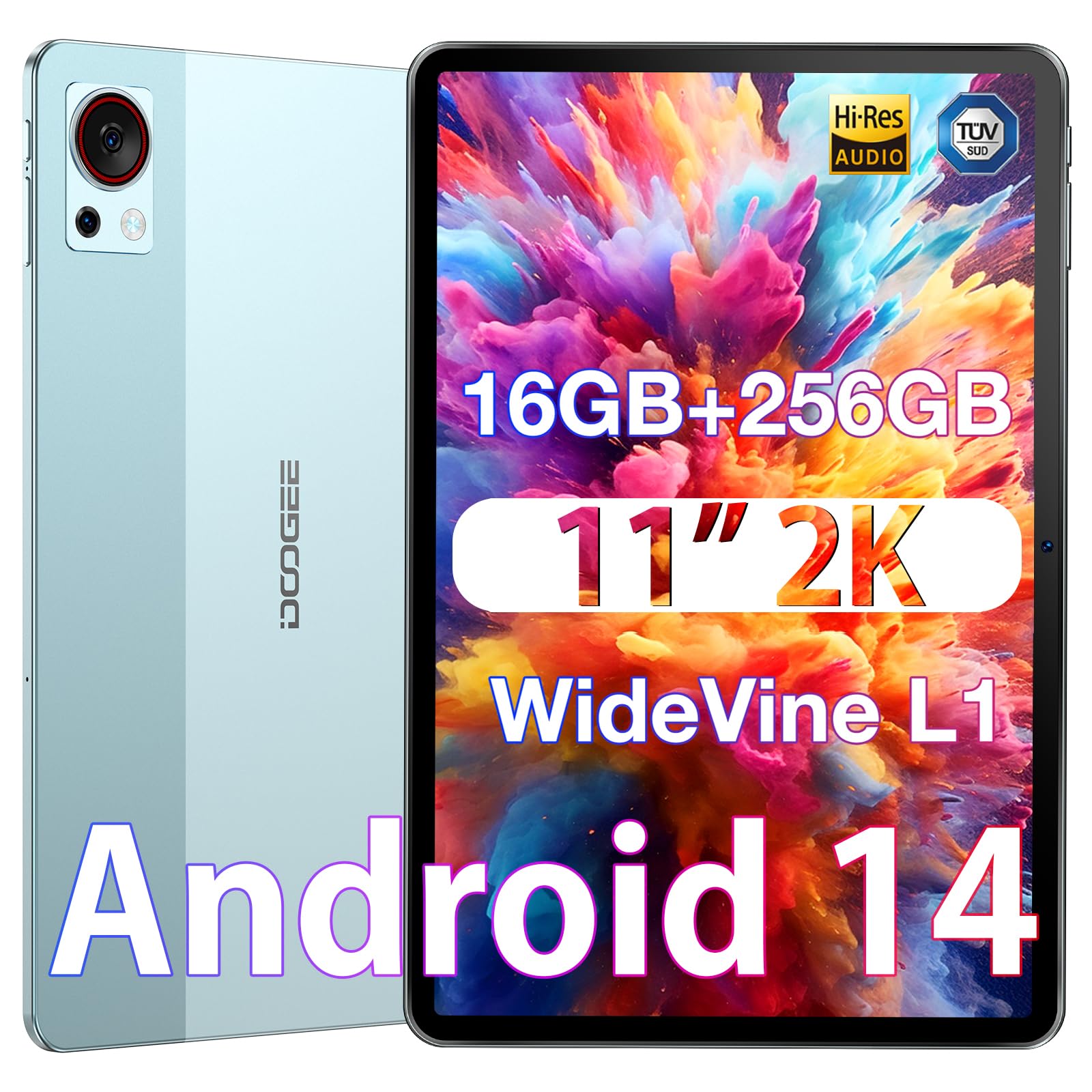 DOOGEE T30S Tablette Android 14, 2.4K Tablette 11 Pouces, 16GO RAM ...